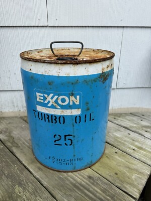 5 gallon exxon turbo oil can | eBay