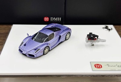 DMH 1:64 Scale Resin Car Model Purple Ferrari ENZO + Engine Limited ...