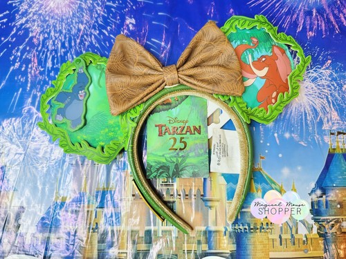 Disney Parks Tarzan 25th Anniversary Minnie Mickey Ear Headband Tantor ...