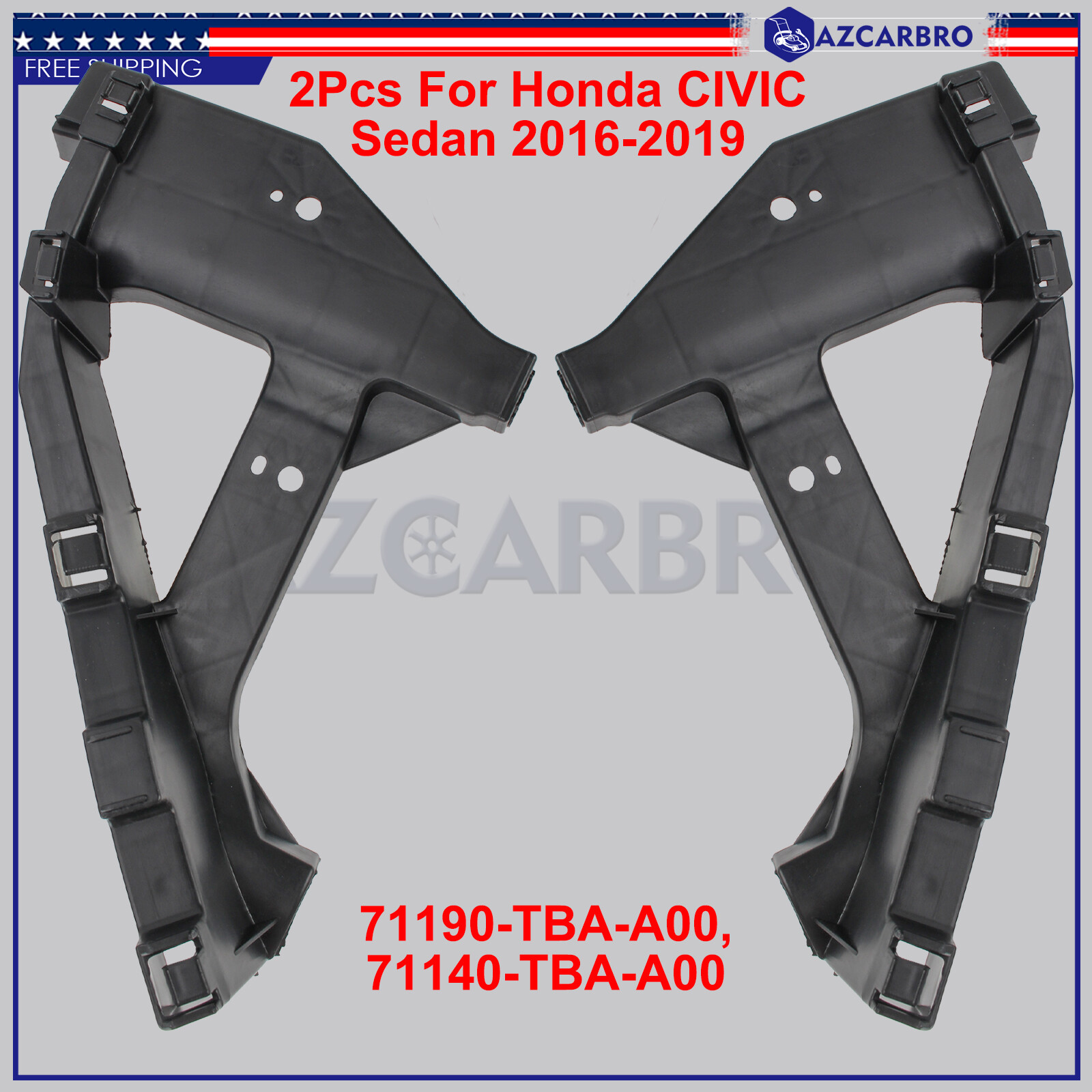 71190-TBA-A00 71140-TBA-A00 Pair Headlight Brackets For Honda CIVIC ...