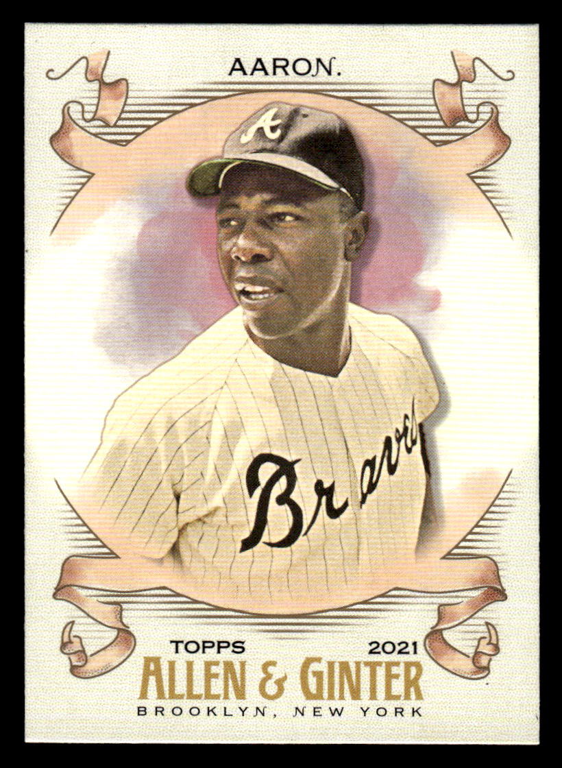 2021 Topps Allen & Ginter Hank Aaron #1 Atlanta Braves Baseball Card | eBay