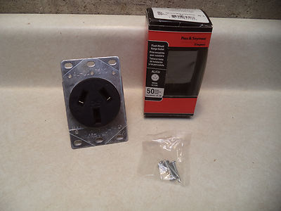 Range Flush Mount Power Outlet 50A 125/250VAC, 3-pole, 3-wire #3890-CC6 ...