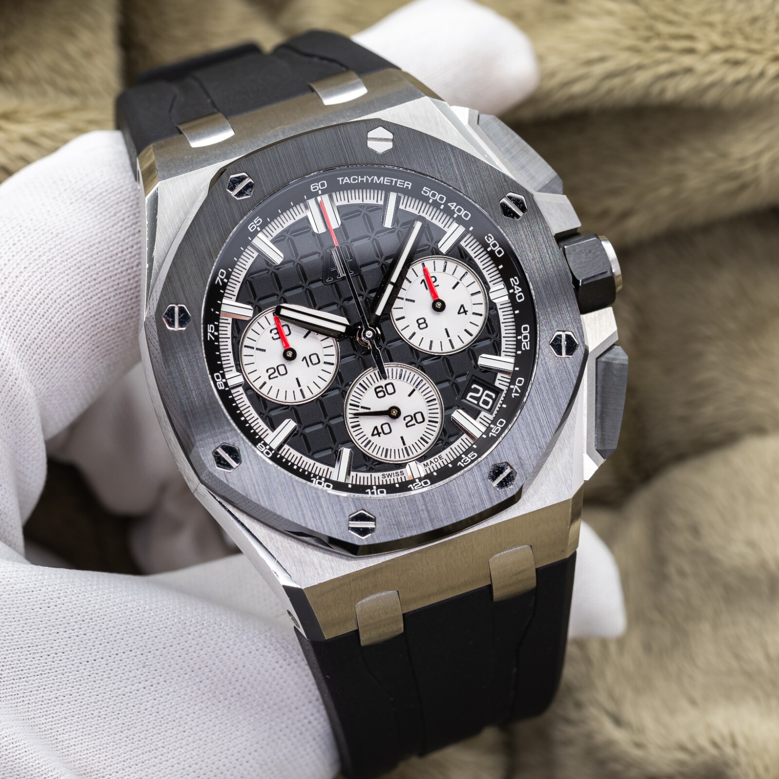 Audemars Piguet Royal Oak Offshore Chrono 43mm AP Black 26420SO – Full ...