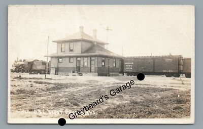 RPPC OSL Railroad Train Station Depot PAUL ID Idaho Real Photo Postcard ...