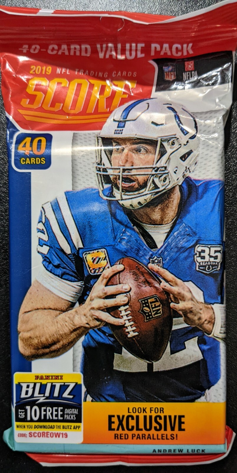 2019 Score Football - NFL - 40 Card Value Pack - NEW SEALED - Free ...