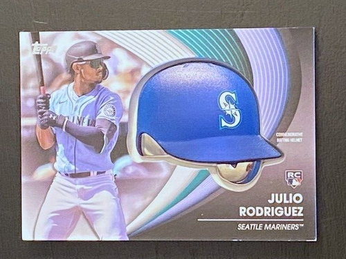 2022 Topps Update Julio Rodriguez Rookie Commemorative Batting Helmet # ...