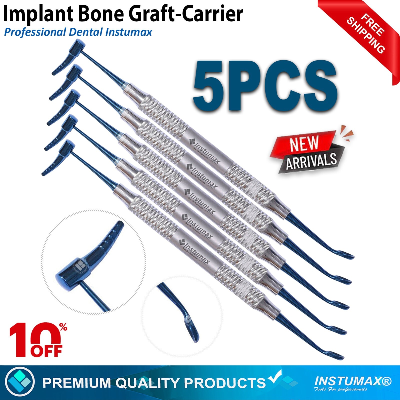 Dental Bone Graft Instruments Implant Surgery Plugger Condenser Carrier ...