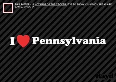 (2) I Love Pennsylvania Sticker Decal Die-Cut Vinyl | eBay UK