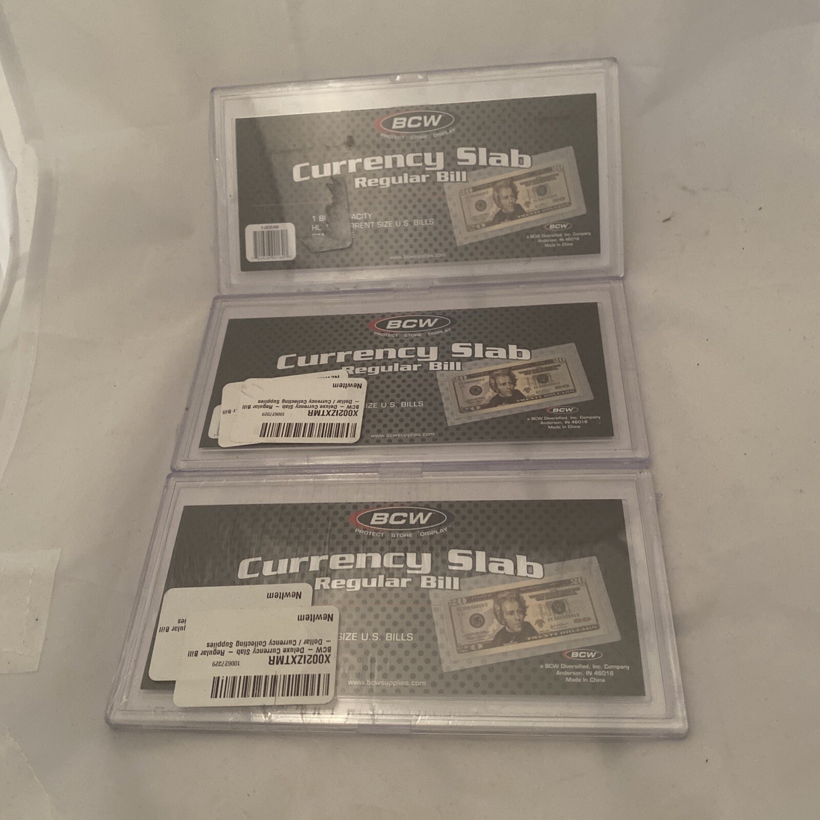 Lot Of 3 Bye Banknote Snaplock Regular Currency Protector Slab | eBay