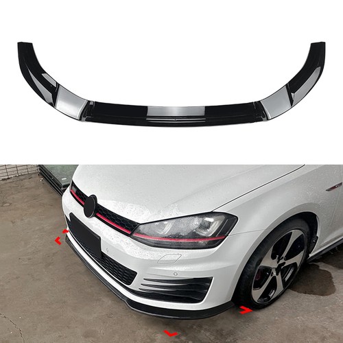 Glossy Black Car Front Bumper Spoiler Lip Kit For VW Golf 7 MK7 R Line ...