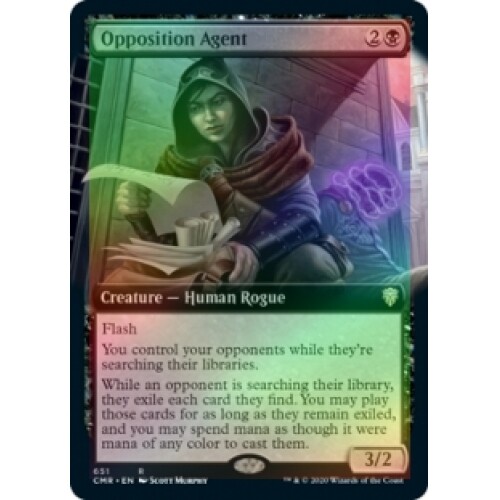 FOIL OPPOSITION AGENT (EXTENDED ART) Commander Legends Magic MTG MINT ...
