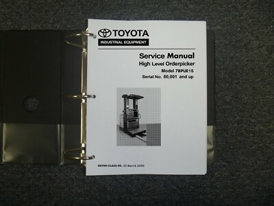 Toyota 7BPUE15 Forklift Lift Truck Factory OEM Shop Service Repair ...