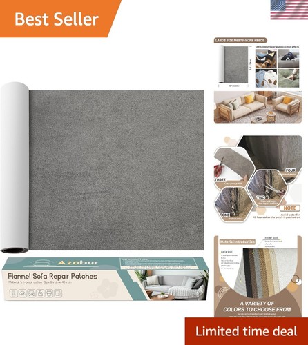 Self-Adhesive 9.5" x 40" Microfiber Patch - Repair Your Sofa with ...