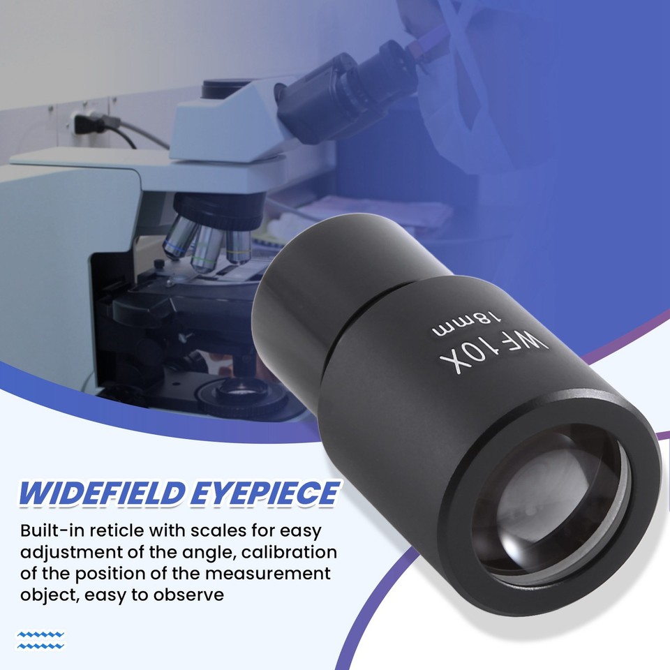 10X Microscope Eyepiece Wide Angle Optical Lenses Adapter Field ...