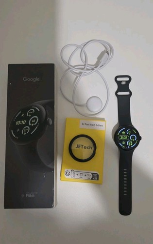 Google Pixel Watch 3 45mm LTE Matte Black Case with Obsidian Active ...