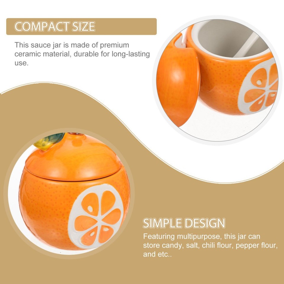 Condiment Pots Flour Keeper Airtight Ceramic Jar Spice Storage Holder ...