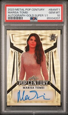 2023 Leaf Metal Pop Century MARISA TOMEI Auto Super GOLD 1/1 PSA 10 GEM ...