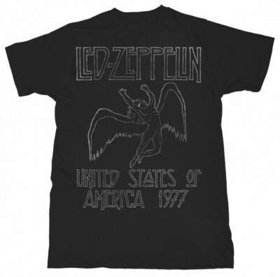 Led Zeppelin 'USA 1977' (Noir) T-Shirt | eBay