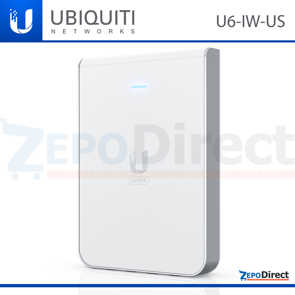 Ubiquiti UniFi WiFi 6 Wireless In Wall Access Point & 4 Port Switch U6 ...