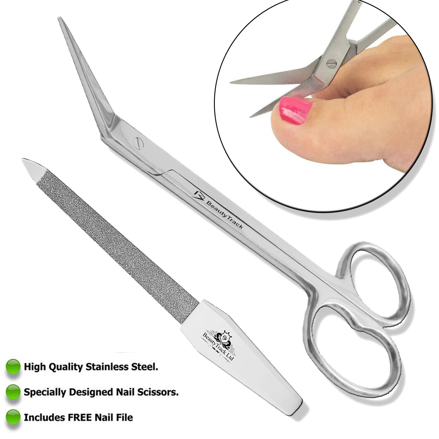 EXTRA LONG HANDLED TOENAIL SCISSORS CLIPPERS HEAVY DUTY MANICURE ...