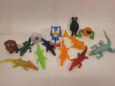 Stretch Sonic The Hedgehog & 12 Squishie Stretchy creatures alligators ...