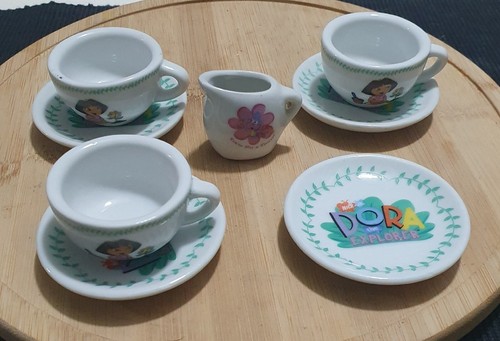 Lot Of 8 Piece Children’s Ceramic Tea Set Disney Princesses, Dora The ...