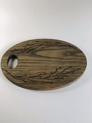 Oval Shaped Hand Crafted Wooden Cheese/Charcuterie Board With ...