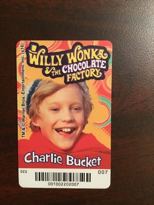 Willy Wonka Card - Charlie Bucket - Barcoded | eBay