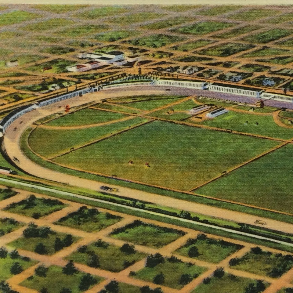 Vintage Postcard Indianapolis Motor Speedway Race Track Aerial Scene ...