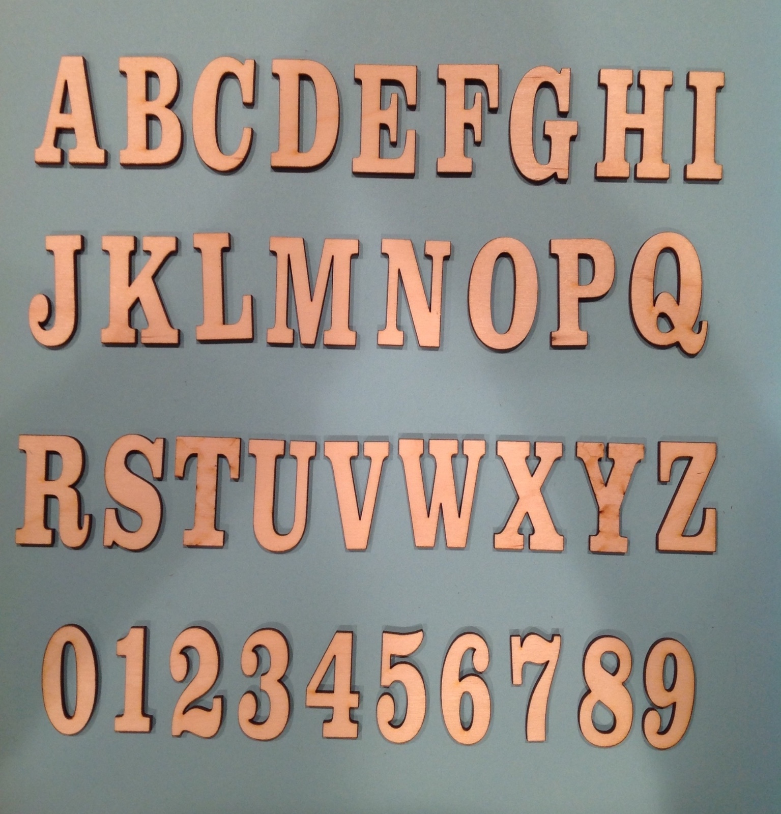 WOODEN LASER CUT SHAPES-Qty 330 Letters/Numbers Combination - Clarendon ...