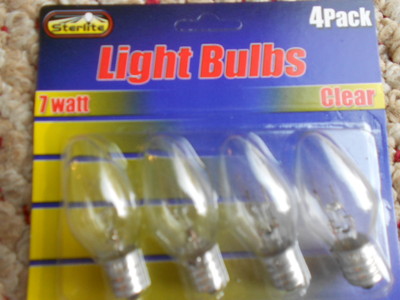 'Sterlite' Clear Night Light Bulbs [7W] //(4 Bulbs//8 Bulbs//12 Bulbs ...