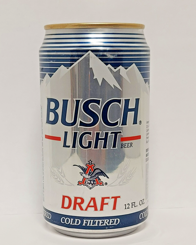 Vintage 1990's BUSCH LIGHT DRAFT - 12 oz Beer Can - One City - St Louis ...