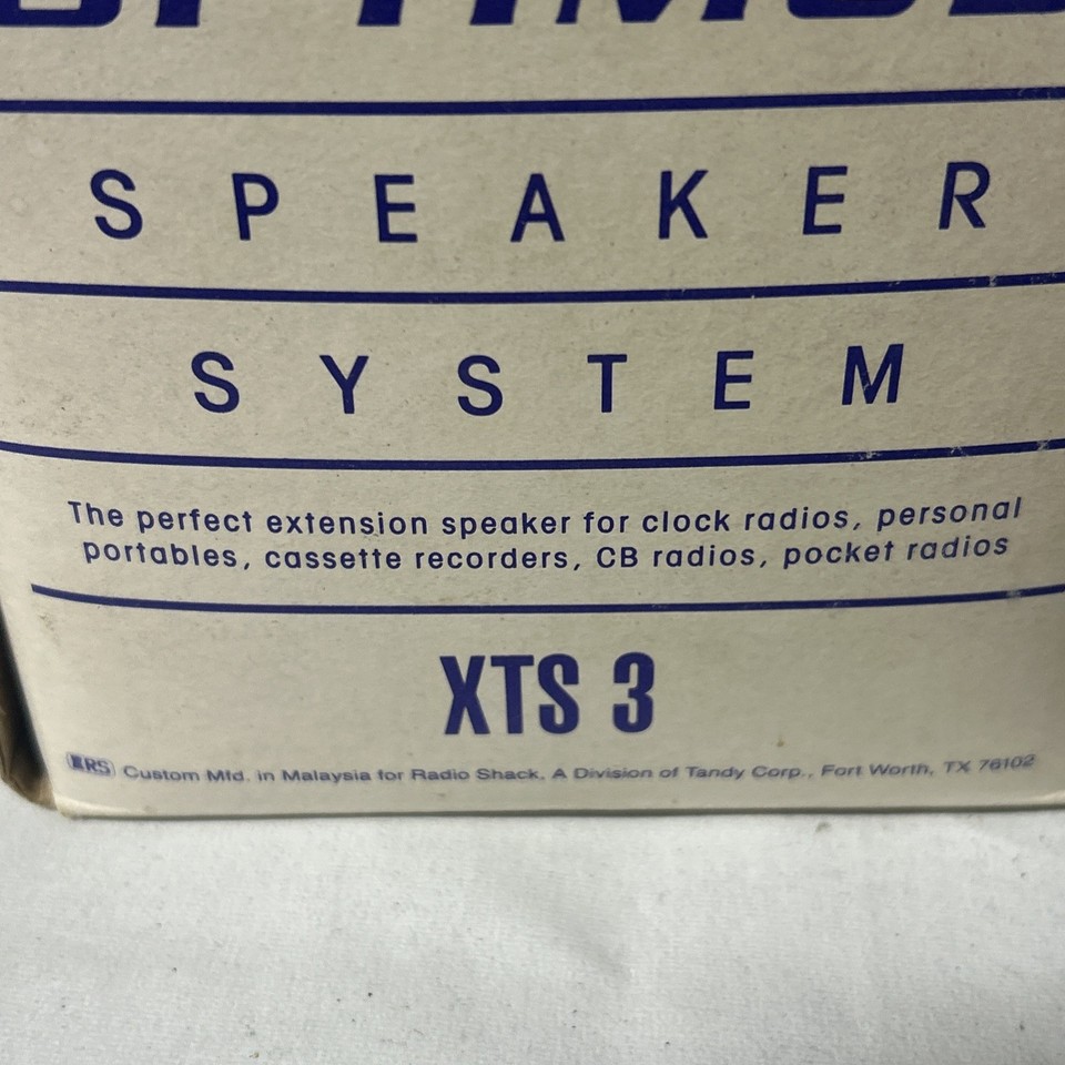 Optimus XTS 3 - 40-1250C Speaker vintage XTS3 Radio Shack New Old Stock ...