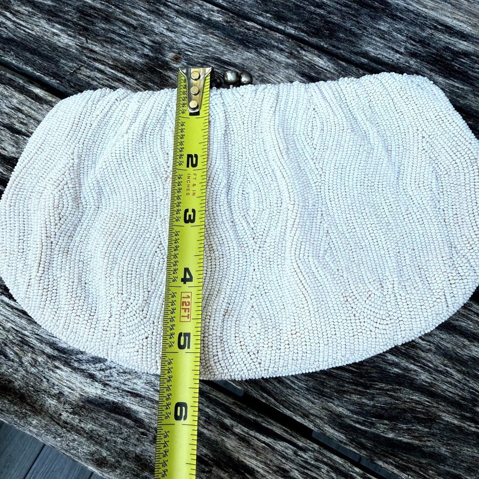 VTG Richere Bag By Walborg Ivory Pearl Beaded Clutch Purse Evening Bag ...