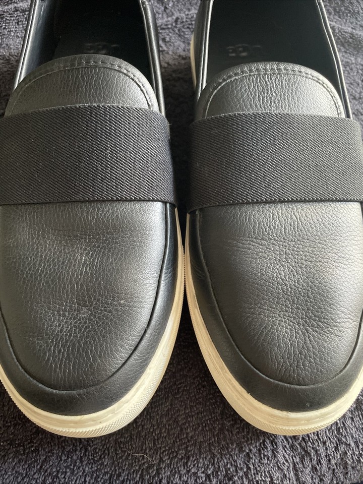 UGG Women’s Shoes Chayze Black Leather Slip On Casual Sneakers Size 7.5 ...