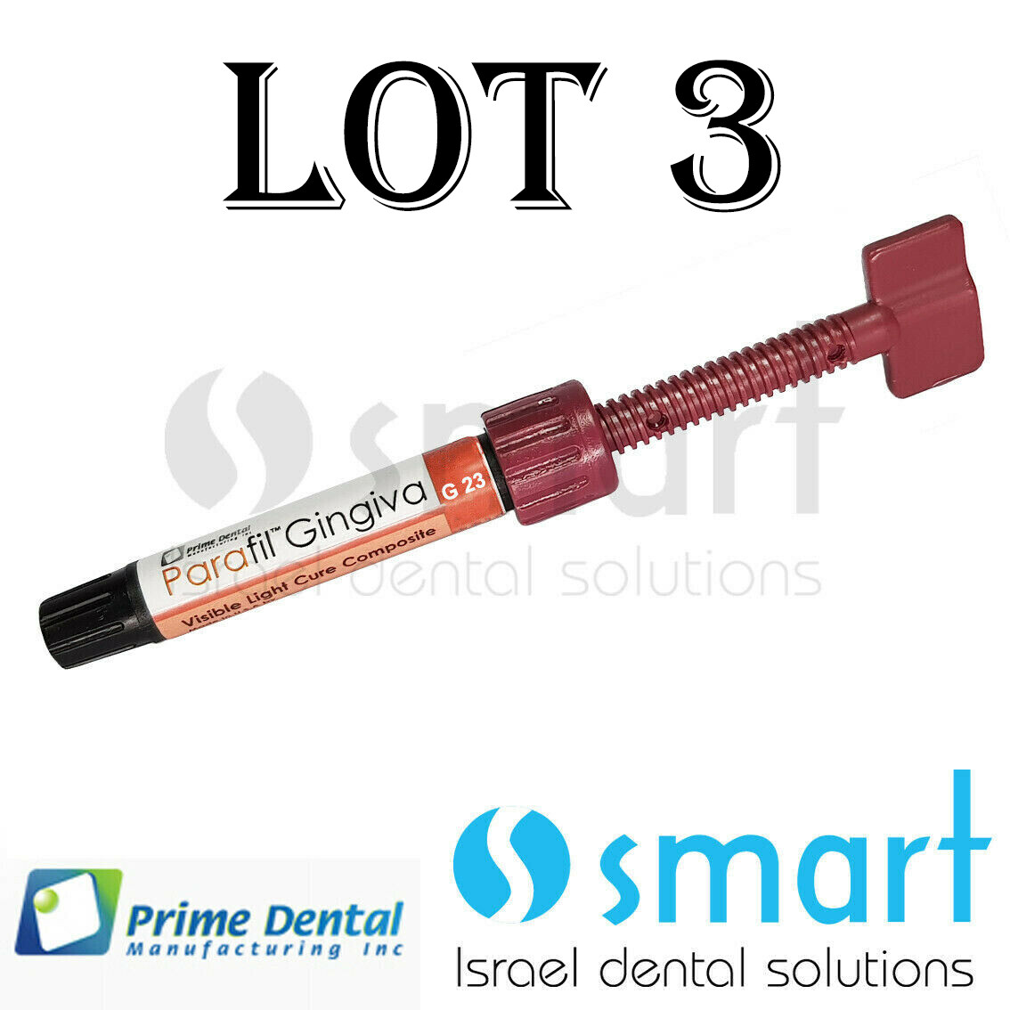 LOTx3 Dental Parafil composite gingival visible light cure pink G23 4.5 ...