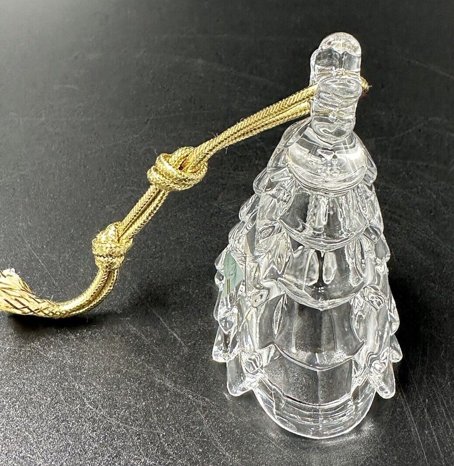 Lot of 3 Glass and Crystal Bells Mikasa Christmas Tree Bell Happy 5th ...