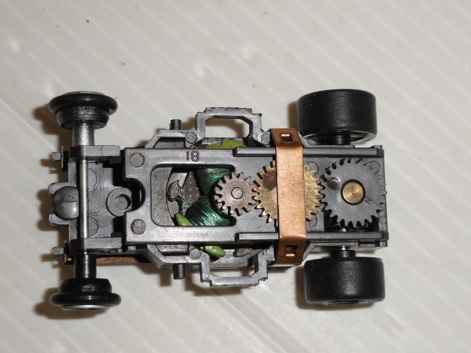 Aurora AFX Magna-Traction Mean Green HO Slot CHASSIS | eBay