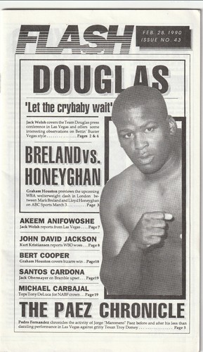 FLASH BOXING MAGAZINE JAMES BUSTER DOUGLAS COVER ISSUE 43 FEBRUARY 28 ...