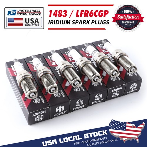 6pcs Fit NGK 1483 LFR6CGP Spark Plugs for PKH20TT IKH20TT FR7NPP30X ...