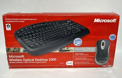 Microsoft Wireless Optical Desktop 1000 Keyboard & Mouse Windows MAC | eBay