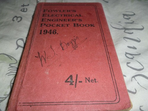 FOWLER`S ELECTRICAL EGINEERS` POCKET BOOK 1946 | eBay