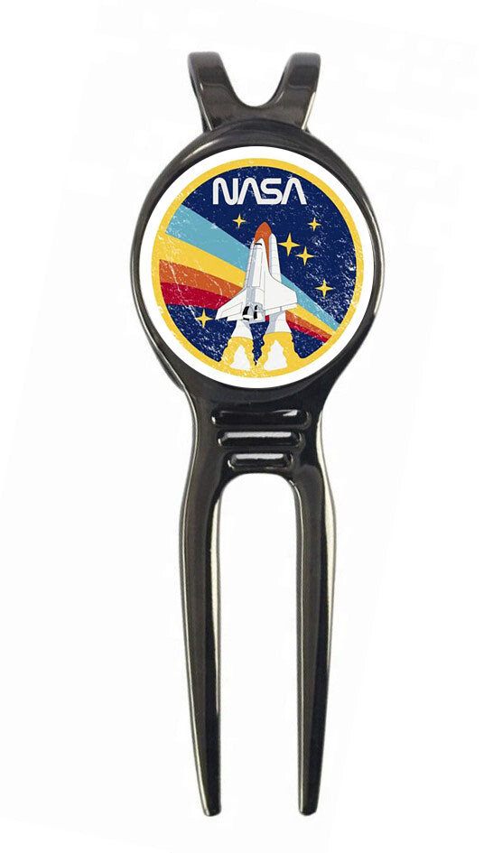 NASA Vintage Space Shuttle Golf Ball Marker + Black Gunmetal Divot Tool ...