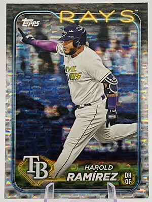 2024 Topps Series 1 Harold Ramirez #256 Silver Crackle Foilboard Rays ...