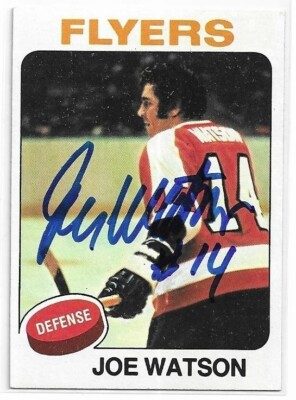 JOE WATSON Autographed Signed 1975-76 Topps Hockey card Philadelphia ...