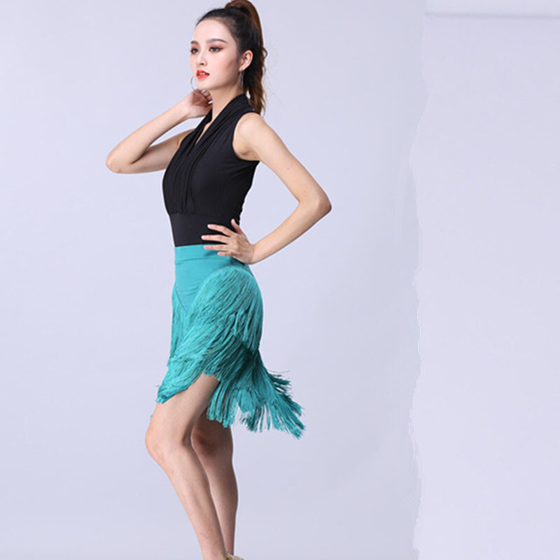 New Latin Salsa Rumba Tassels Rhythm Ballroom Practice Dress Cha Cha ...