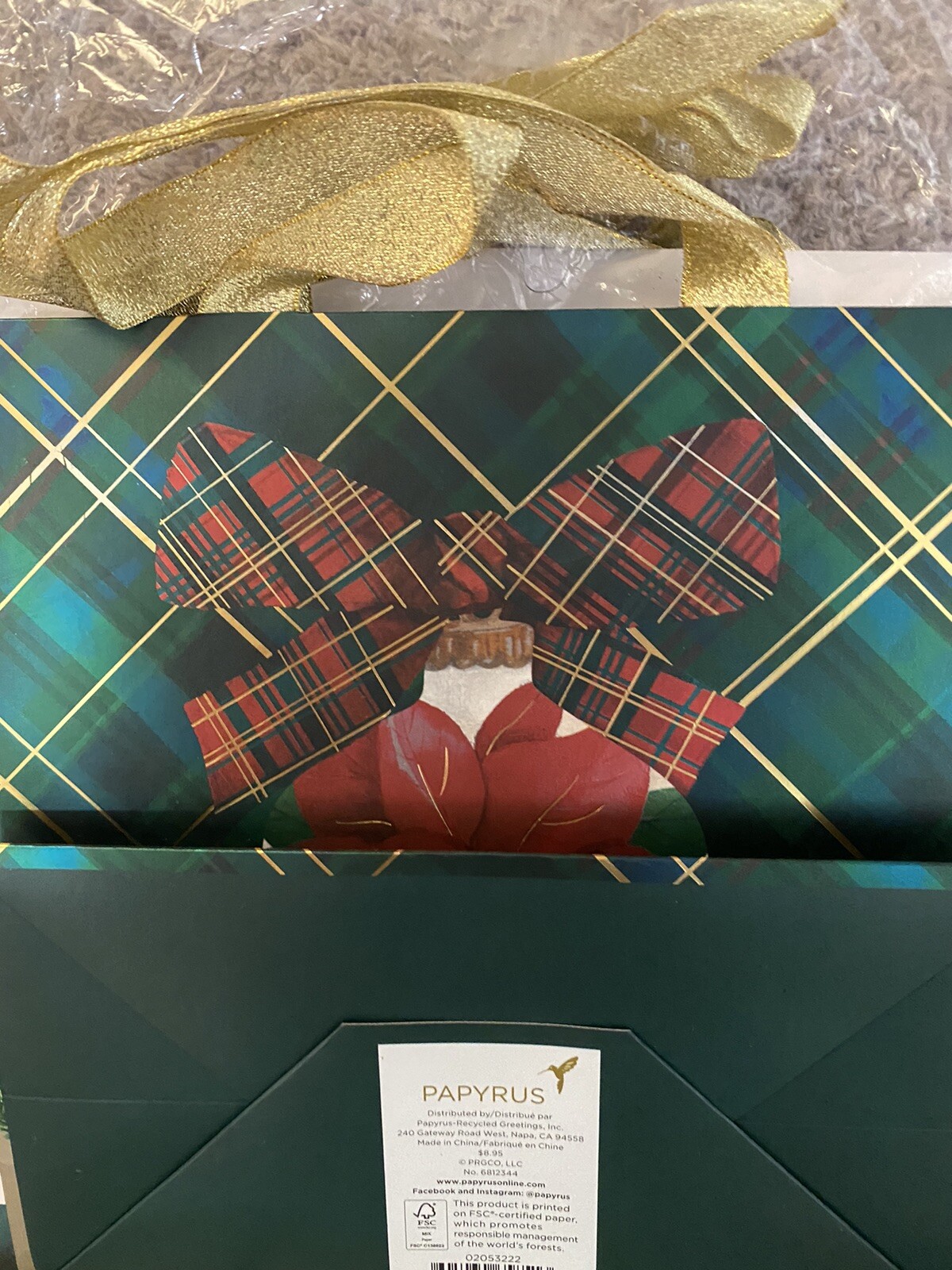 PAPYRUS Gift Bag Christmas (3) American Greetings (6) HoHo Tissue (2 ...