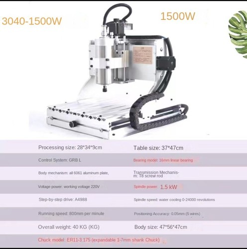 400W/800W Spindle 3 Axis CNC Router Engraving PCB Milling Cutting ...