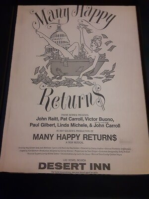Many Happy Returns Rare Original Broadway Musical Promo Poster Ad ...