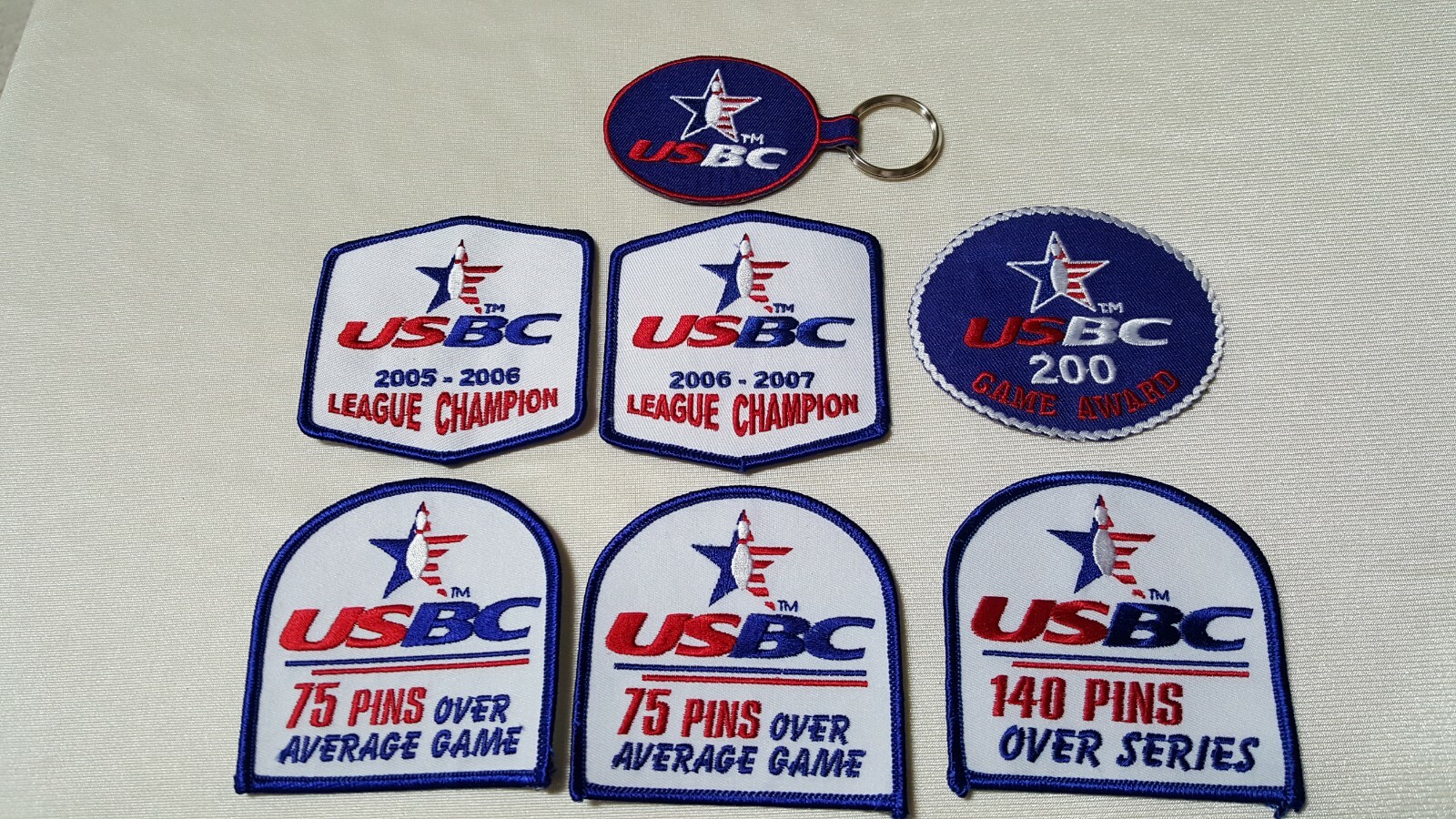 Lot 0f 7 USBC Bowling Patches-1 is a Key Chain Patch | eBay